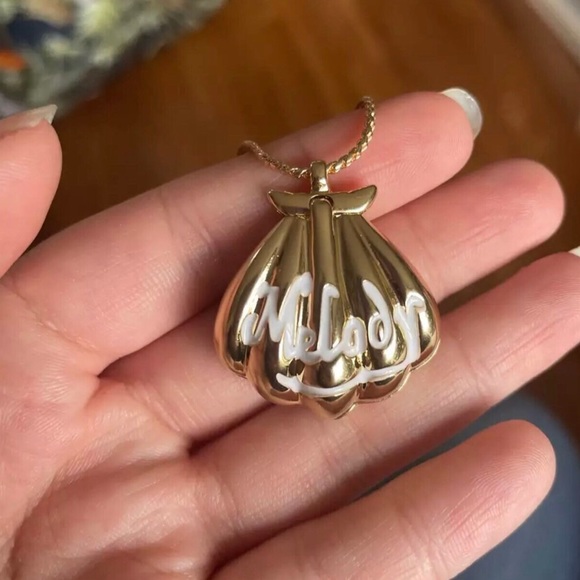 Hot Topic | Jewelry | New Disney Melody Ariel Locket Seashell Gold ...